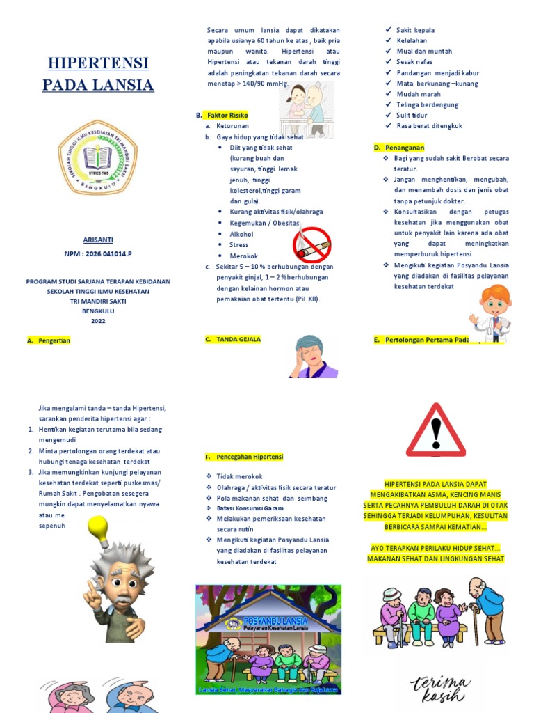 Leaflet Hipertensi Pada Lansia-1 | PDF