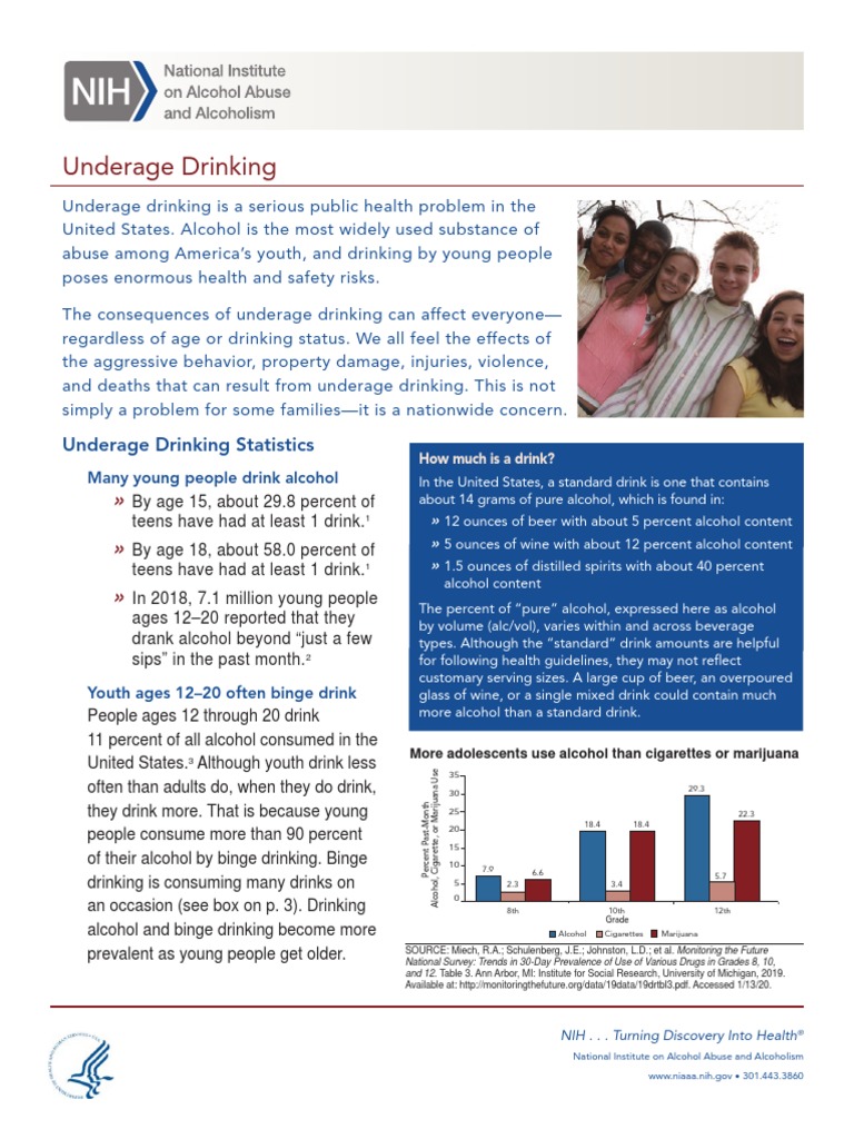 Underage Drinking Fact Sheet | PDF | Alcoholism | Alcoholic Drinks