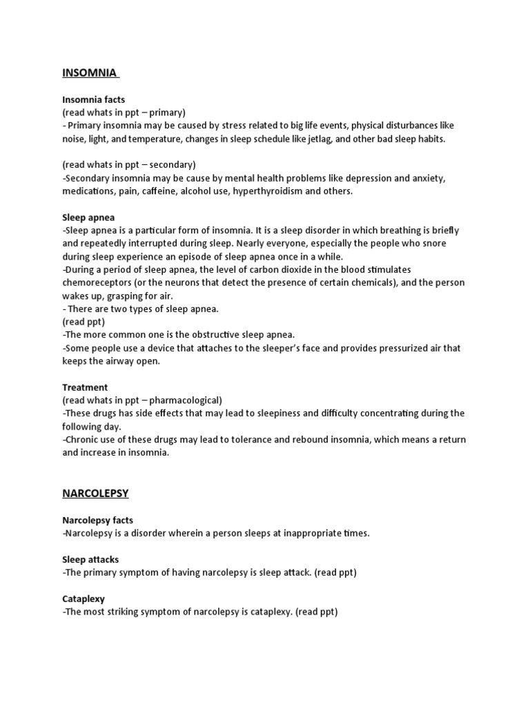 Disorders of Sleep Script | PDF | Sleep | Insomnia