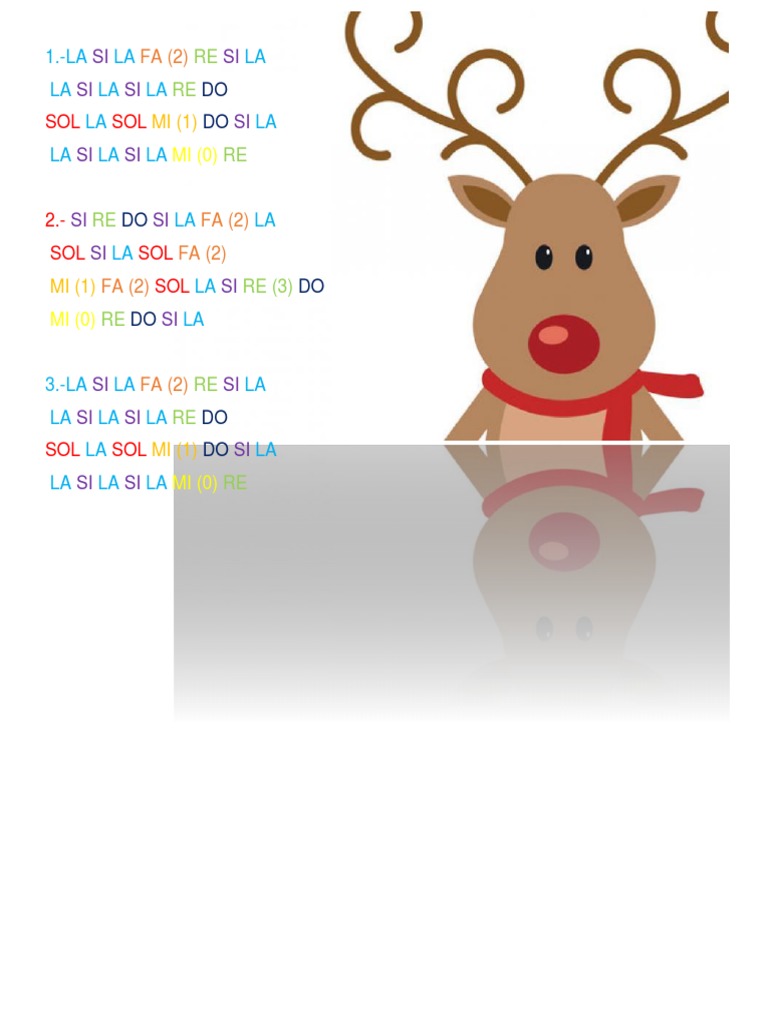 Notas de piano: Rodolfo el reno | PDF | Ciencia y matemáticas