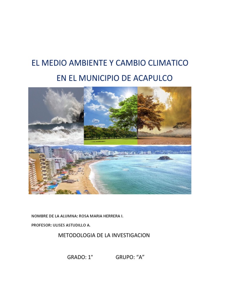 El Medio Ambiente y Cambio Climatico | PDF | Cambio climático | Residuos