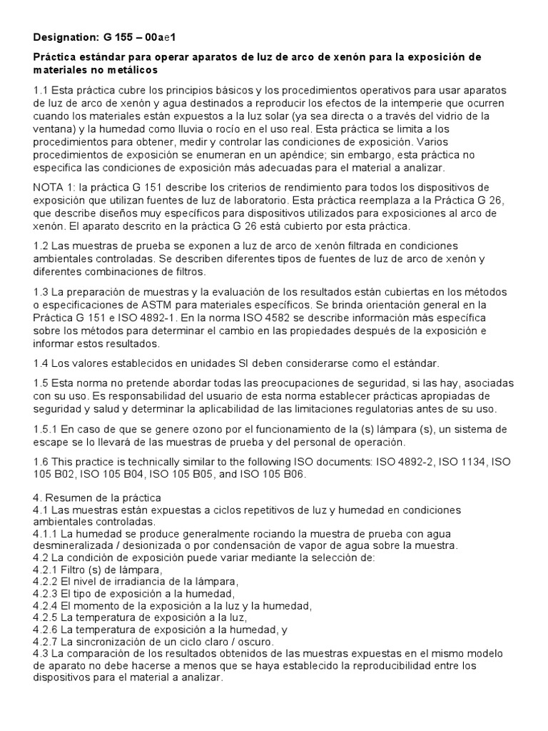 Astm G 155 | PDF | Ultravioleta | Infrarrojo