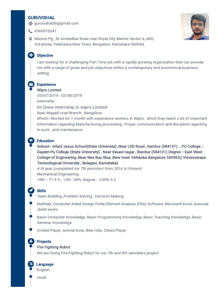 Guruvishal: Im Done Internship in Wipro Limited | PDF