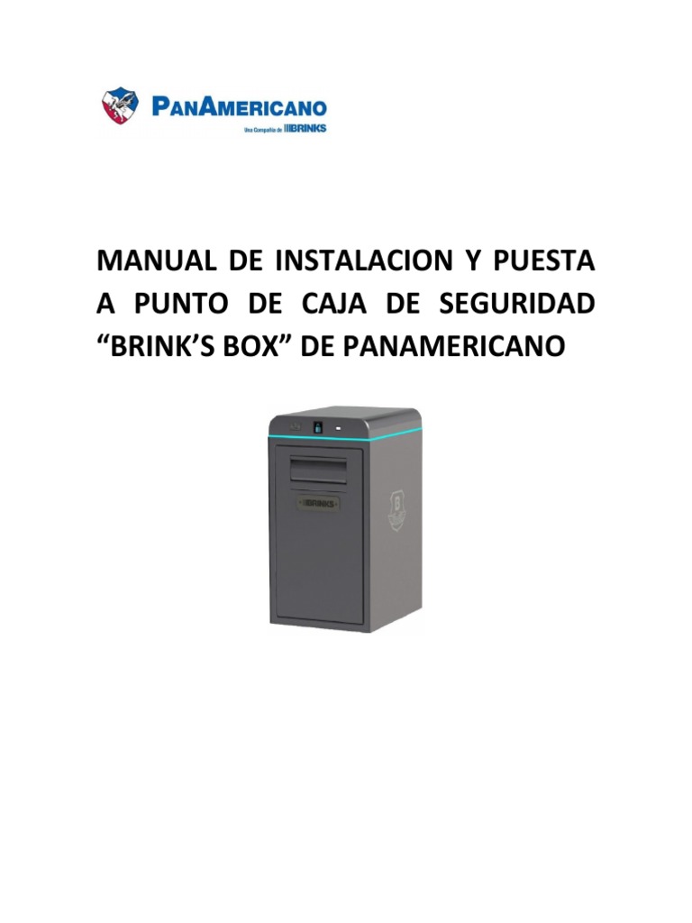 Manual Instalacion Brink'SBox Panamericano-1 | PDF | Contraseña | Tornillo
