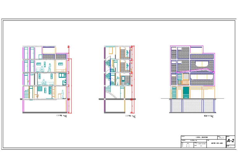 Arquitectura Model - Corte y Elevacion | PDF