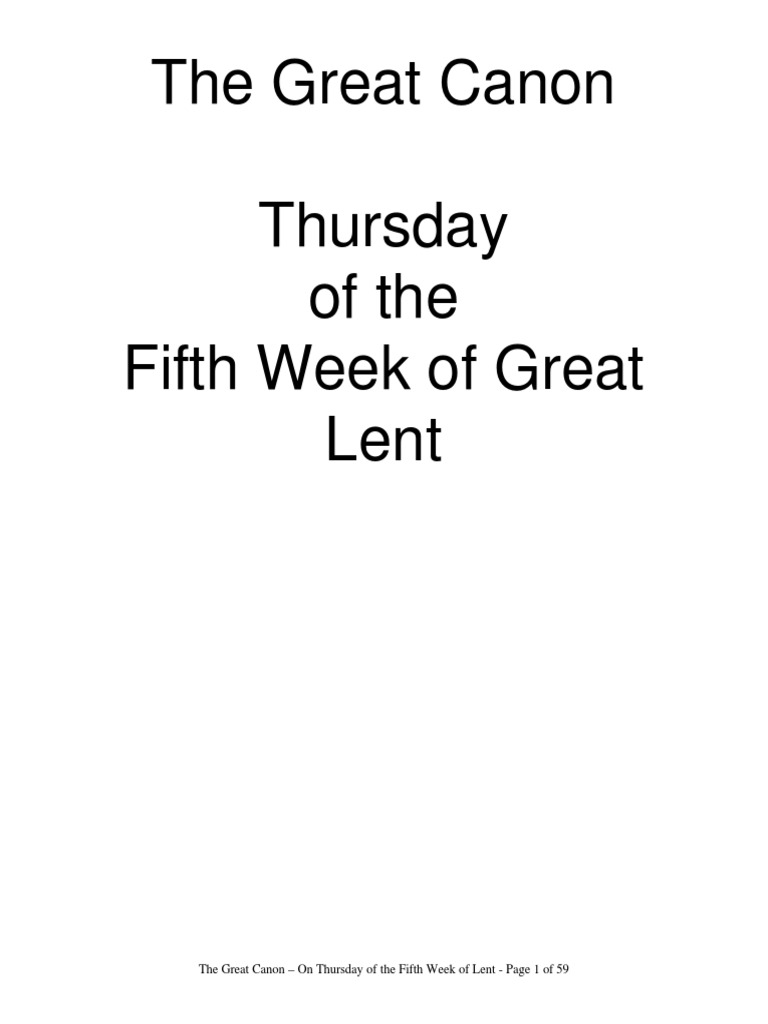 The Great Canon of ST Andrew of Crete | PDF | Mary, Mother Of Jesus | Jesus