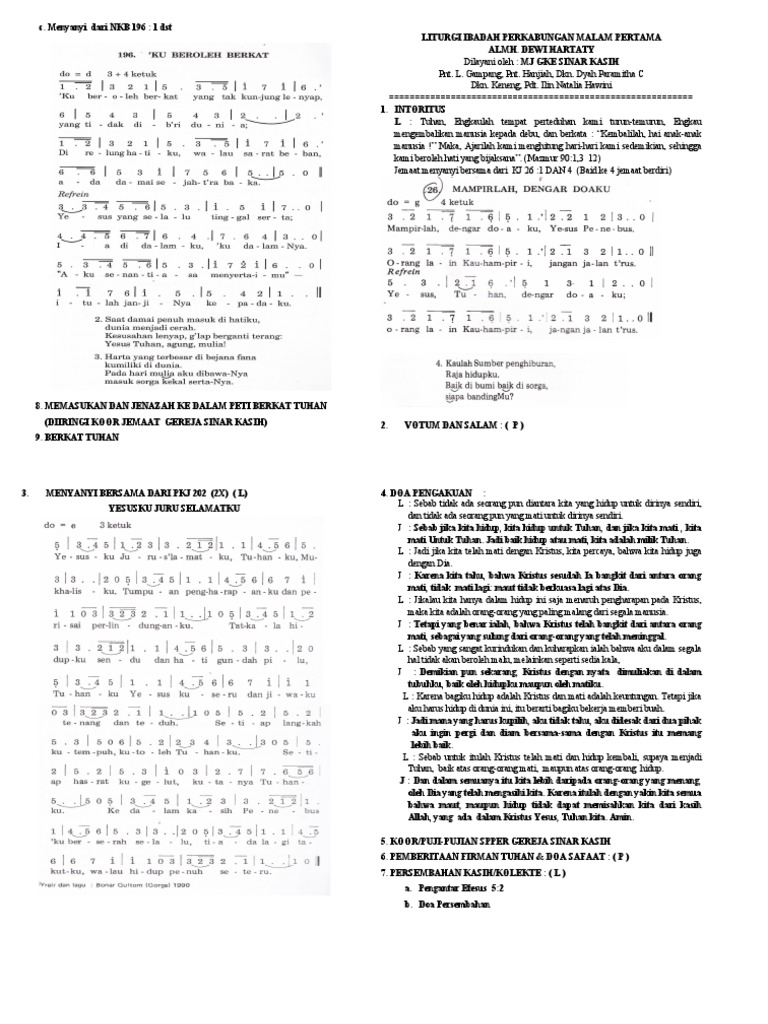 LITURGI Kedukaan Malam Ke 1 (1) DEWI | PDF