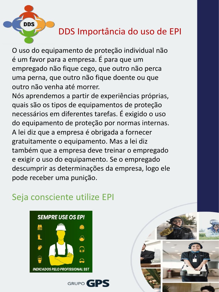 DDS Importancia Do Uso de EPI | PDF