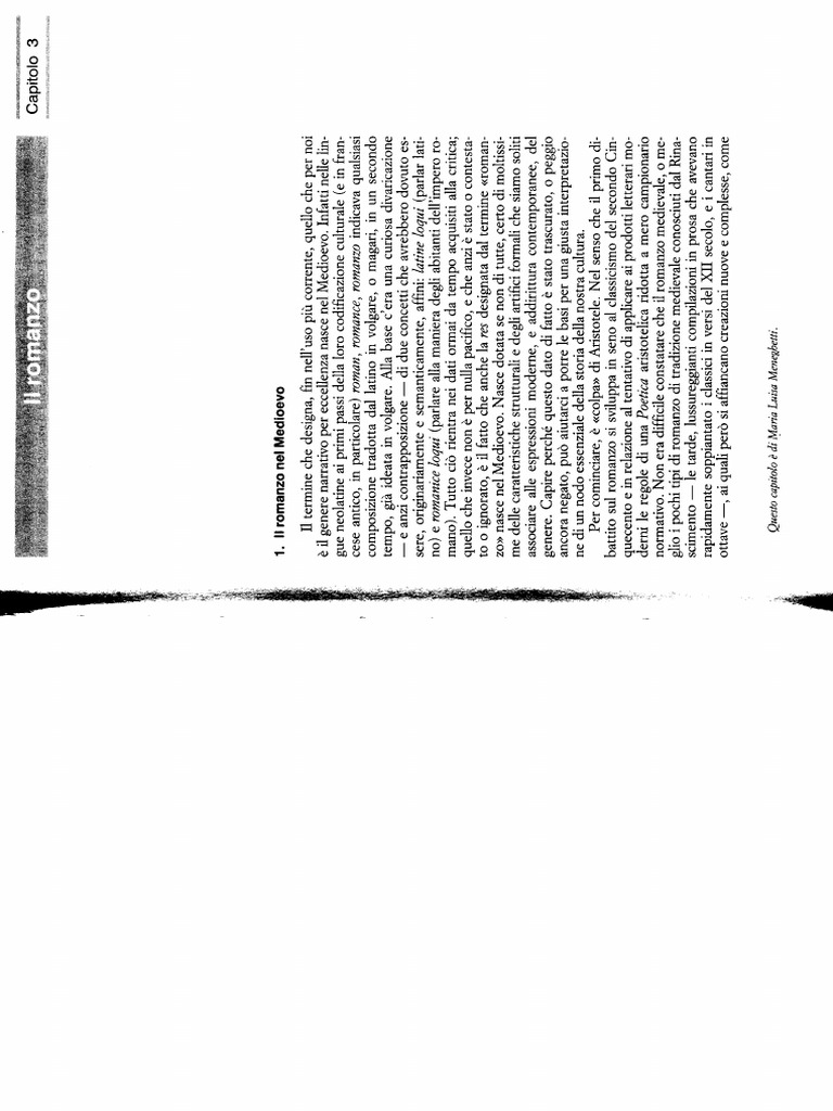 C. Di Girolamo, La Letteratura Romanza Medievale - Capitolo IV | PDF