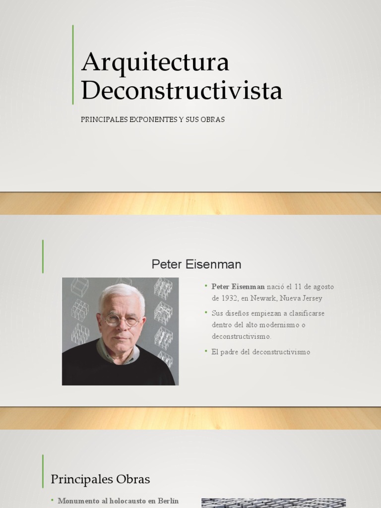 Arquitectura Deconstructivista | PDF | Diseño arquitectonico | Arquitectura