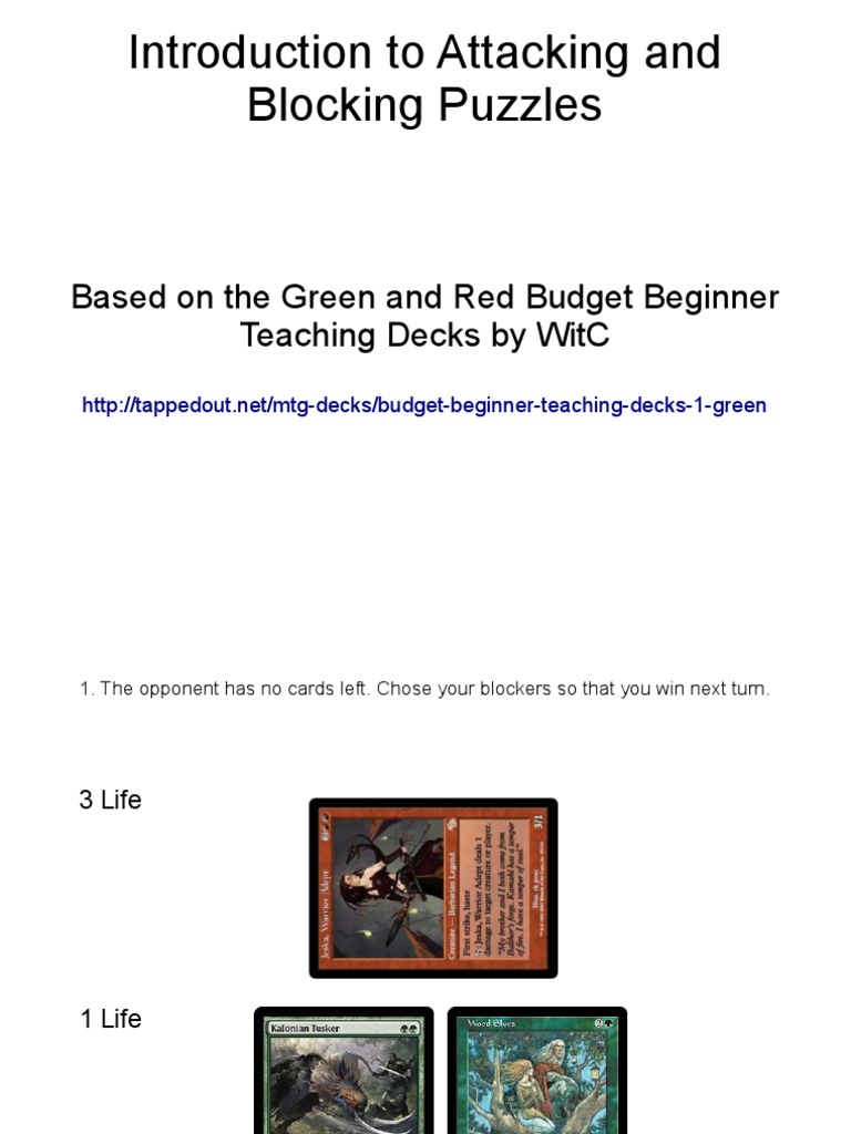Blocking Intro Puzzles | PDF | Card Games | Entertainment
