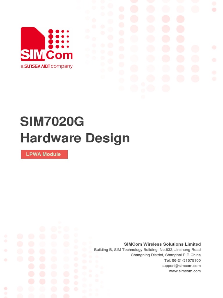SIM7020G Hardware Design - V1.01 | PDF | Input/Output | Usb