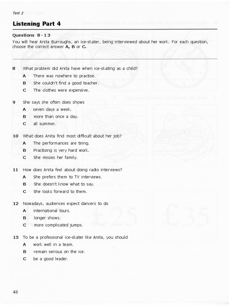 Objective PET For Schools Practice Test Booklet-46 | PDF