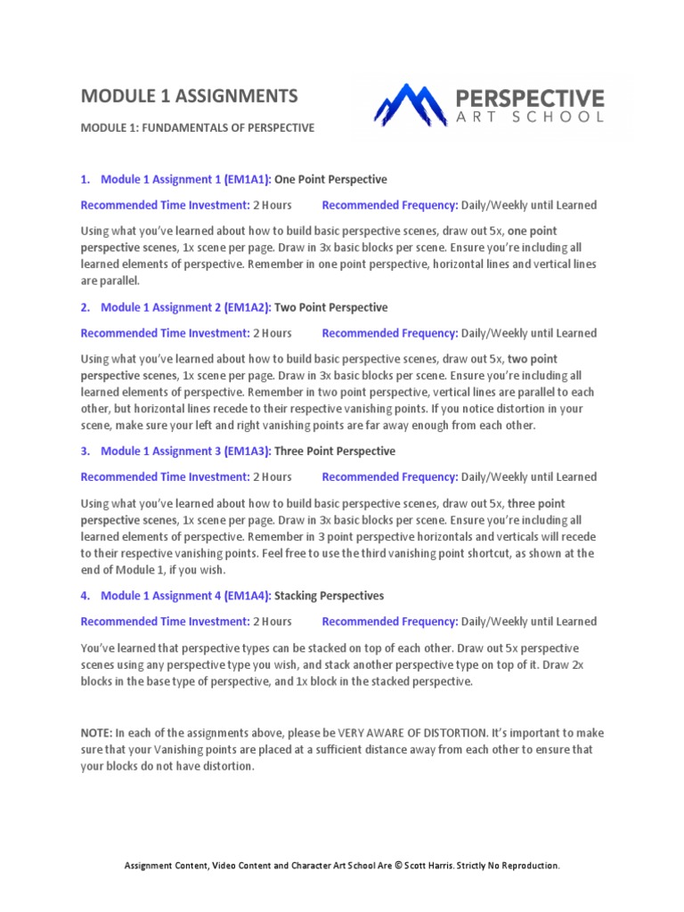Module 1 Assignments: One Point Perspective | Download Free PDF ...