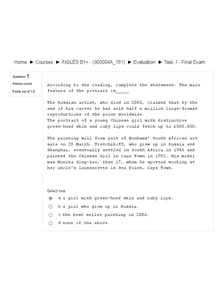 Task 7 - Final Exam | PDF | Lunch