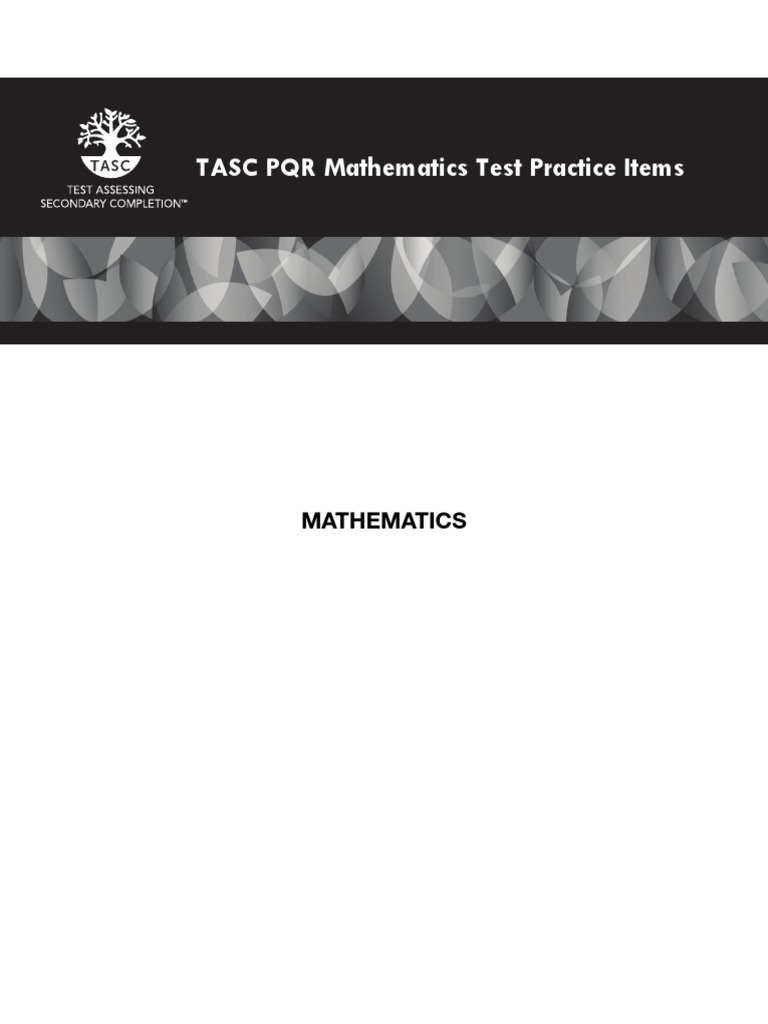 TASC Test Practice Items - Math | PDF | Function (Mathematics) | Equations