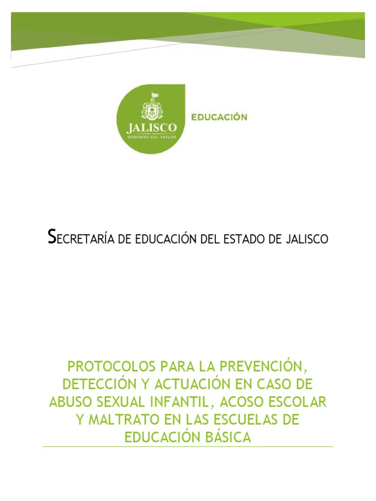 Protocolos Para La Prevención Detección Y Actuación En Caso De Abuso