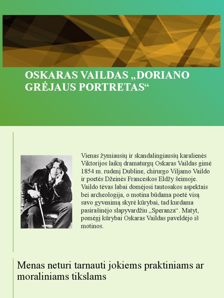 Doriano Grejaus Portretas | PDF