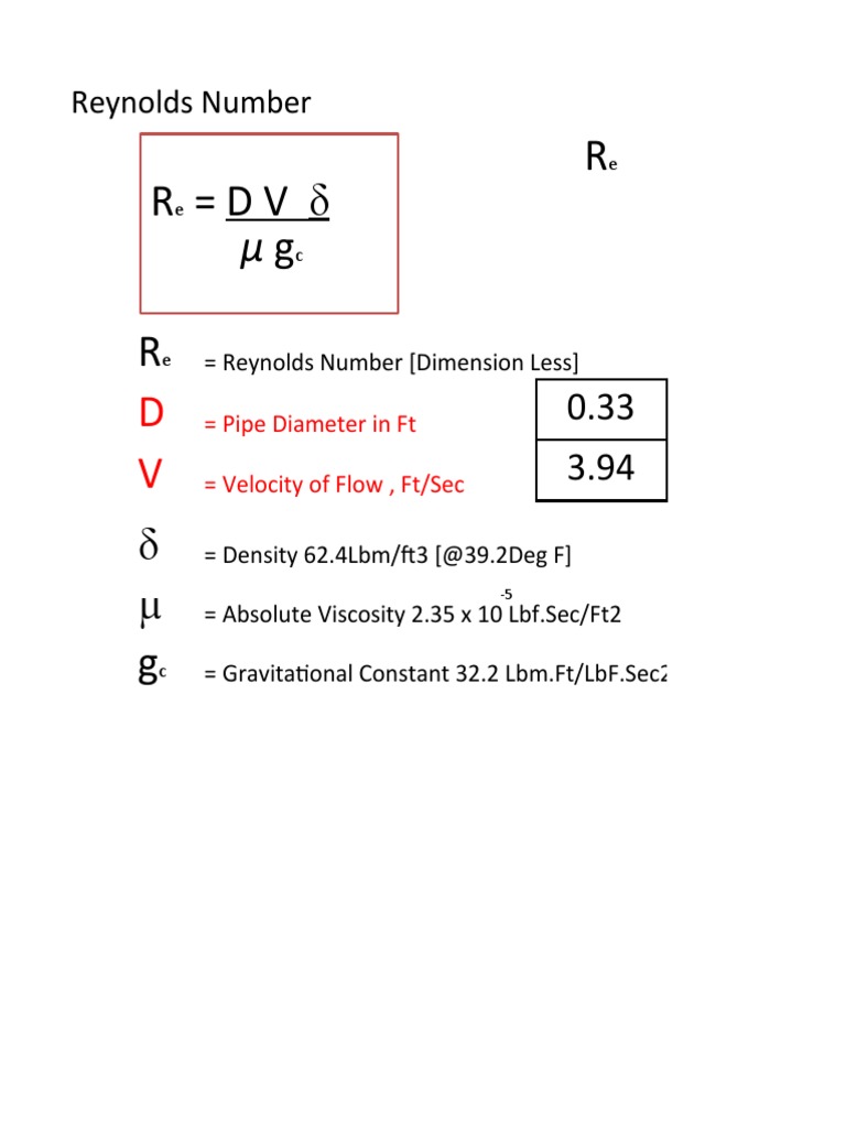 Reynolds Number Calculator & Pipe Flow Formula Sheet | PDF | Pump ...