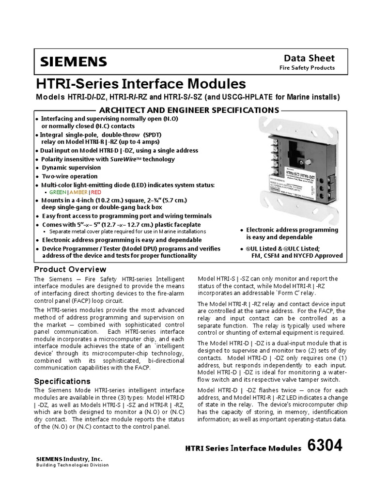 HTR I-Series Nterface Modules: Data Sheet | PDF | Relay | Switch