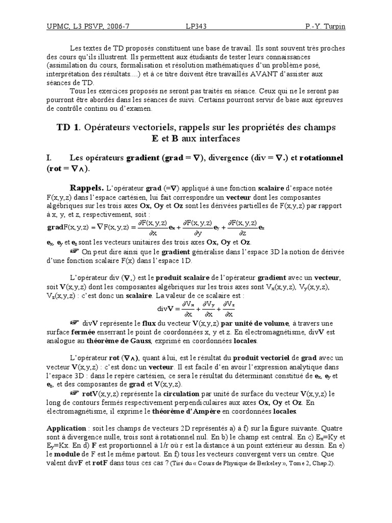 Rotationnel Gradient | PDF | Mathématiques | Algèbre linéaire
