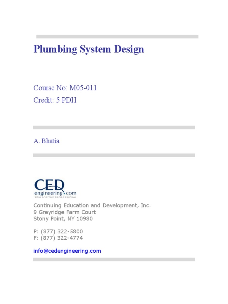 Plumbing System Design | PDF | Water Heating | Sanitary Sewer