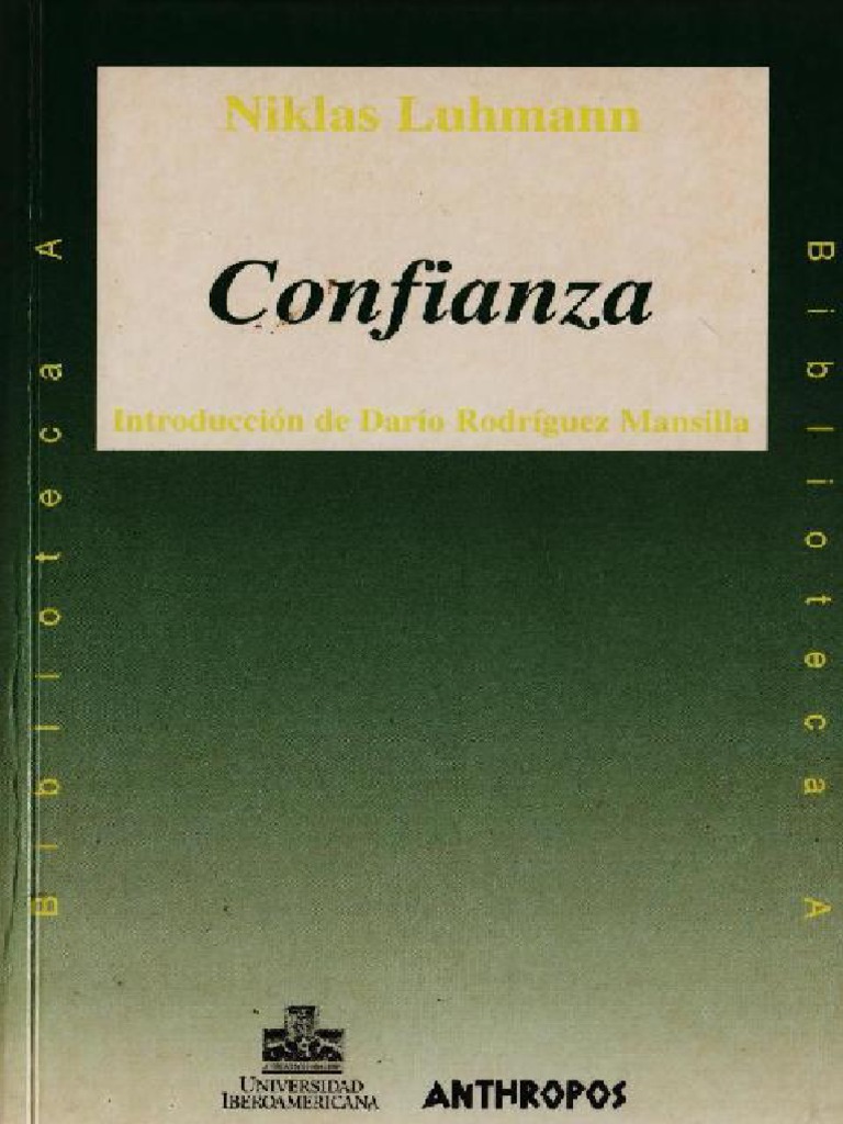 Confianza Por Luhmann, Niklas | PDF