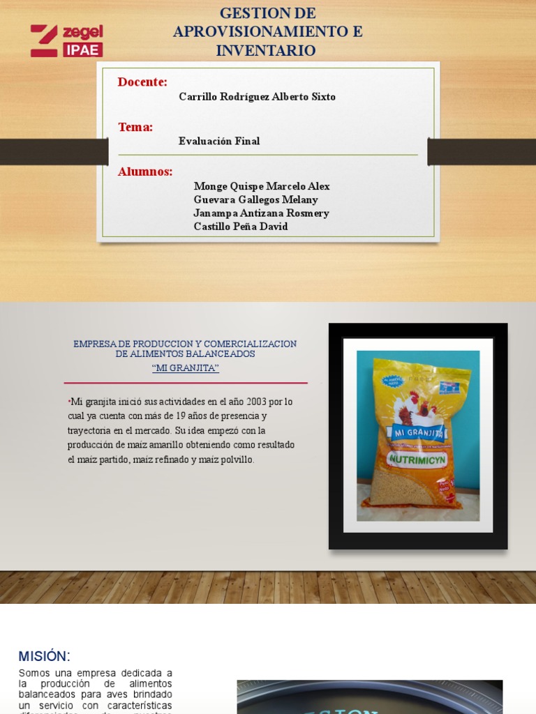 Gestion de Apro. e Inetarios | PDF | Alimentos | Marketing