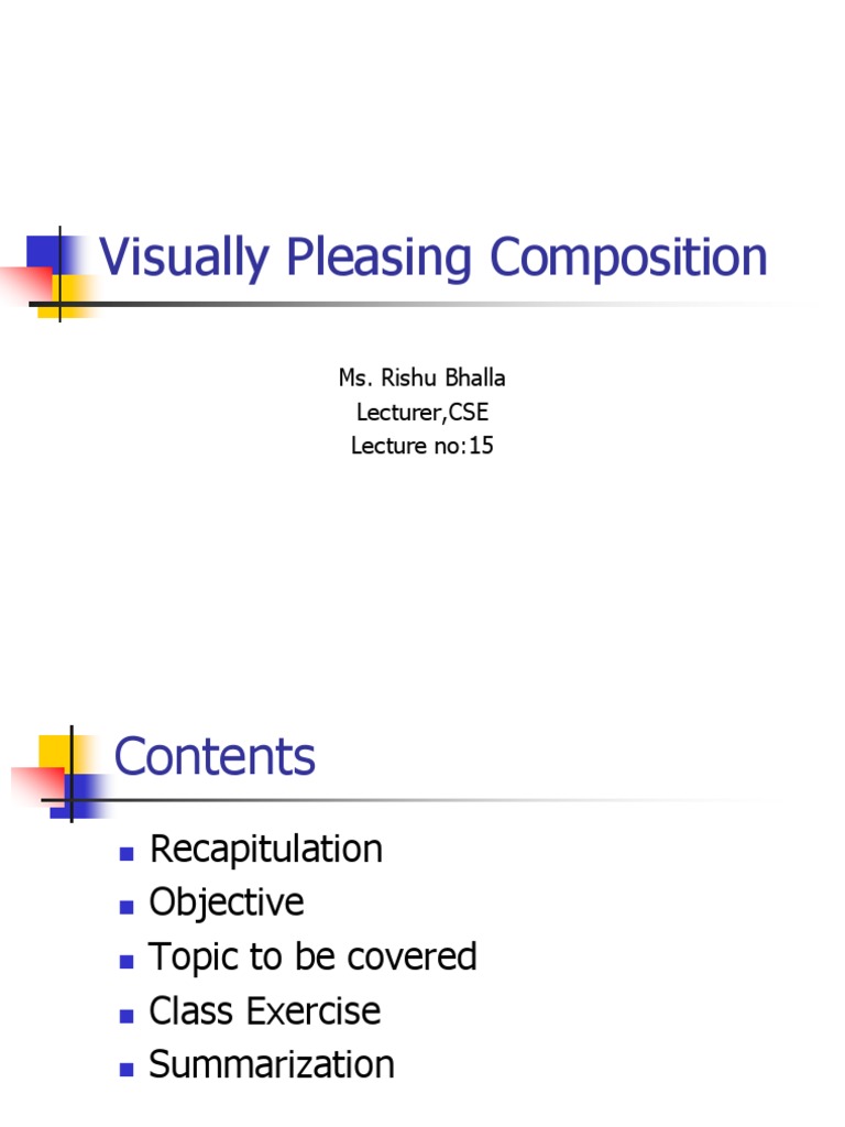 HCI - Visually Pleasing Composition | PDF | Composition (Visual Arts ...