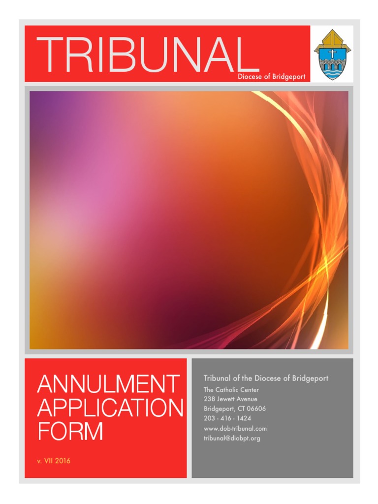 Tribunal: Annulment Application Form | PDF | Annulment | Marriage