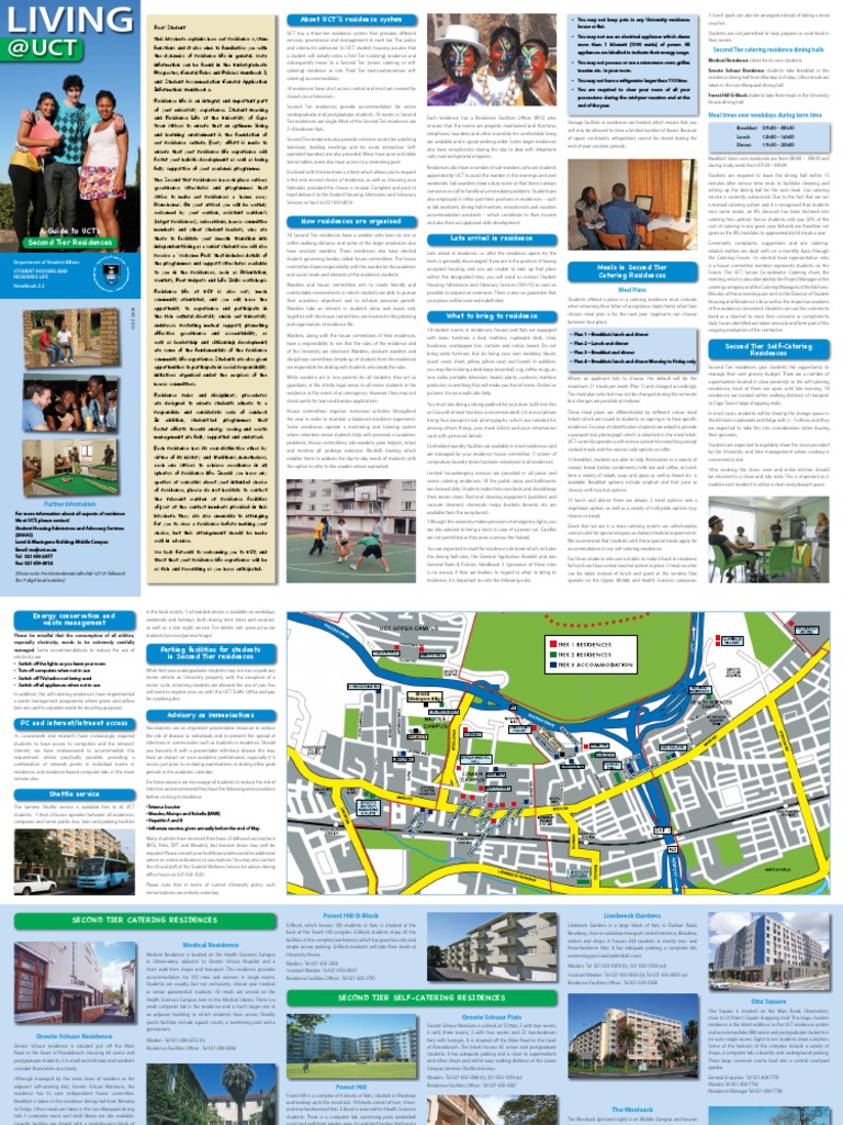About UCT'S Residence System: A Guide To UCT's Second Tier Residences ...