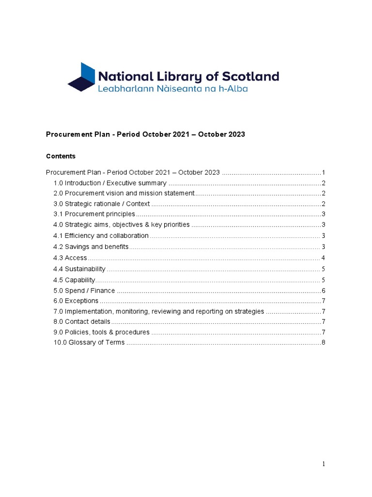 Library Procurement Strategy | PDF | Procurement | Sustainability