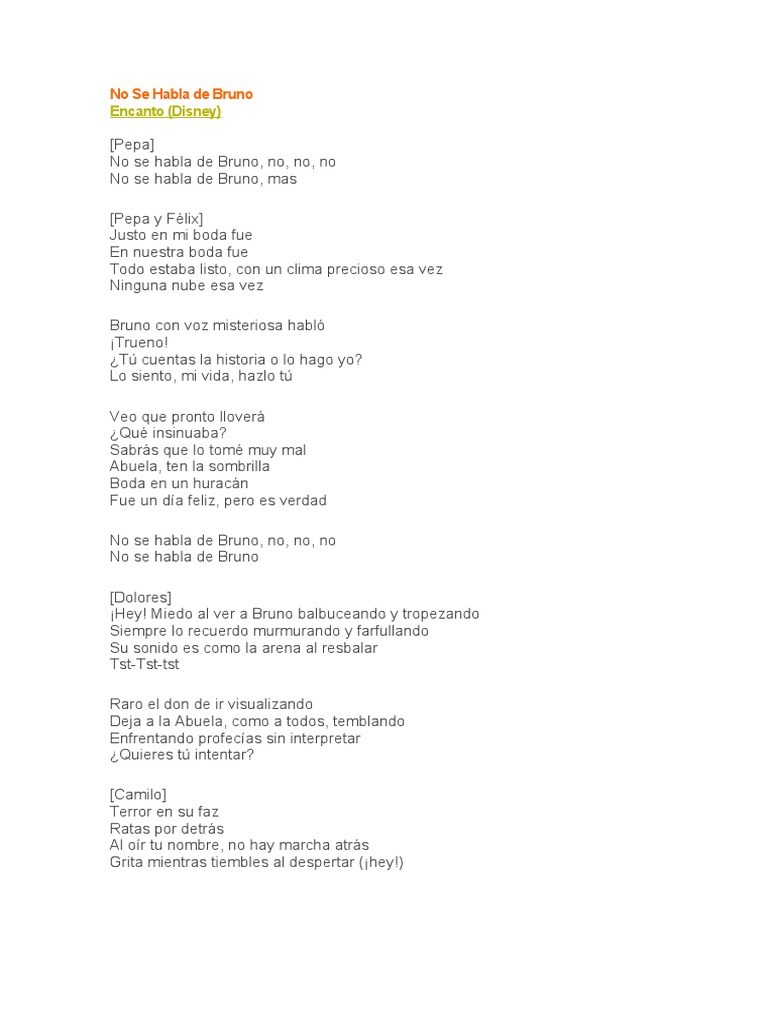 No Se Habla de Bruno | PDF