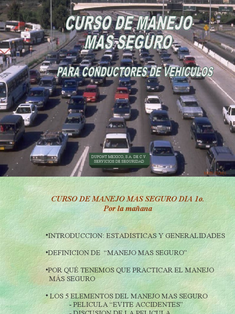 Curso de Manejo Seguro | PDF | Movimiento (física) | Vehículos