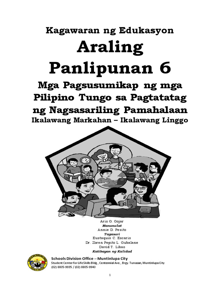 V.2AP6 - Q2 - W2 - Mga Pagsusumikap NG Mga Pilipino Tungo Sa Pagtatatag ...