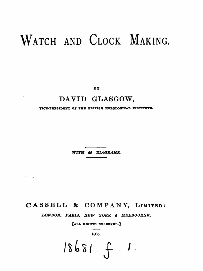 Clocks 1 Manual of Clock Making | PDF