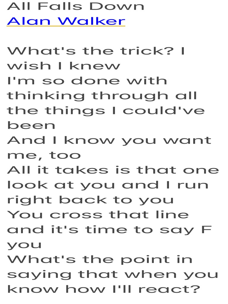 All Falls Down | PDF