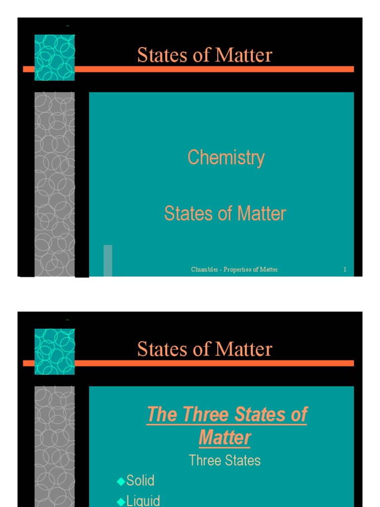 Three States of Matter | PDF | Matter | Particle