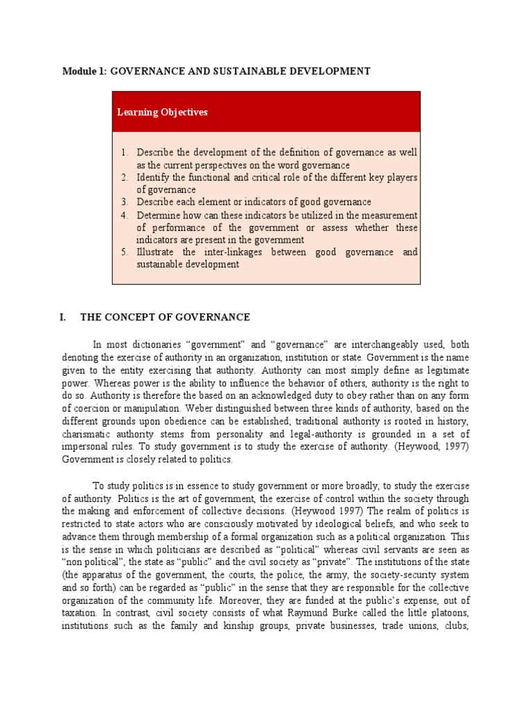 Module 3 Feb 3 | PDF | Governance | Good Governance