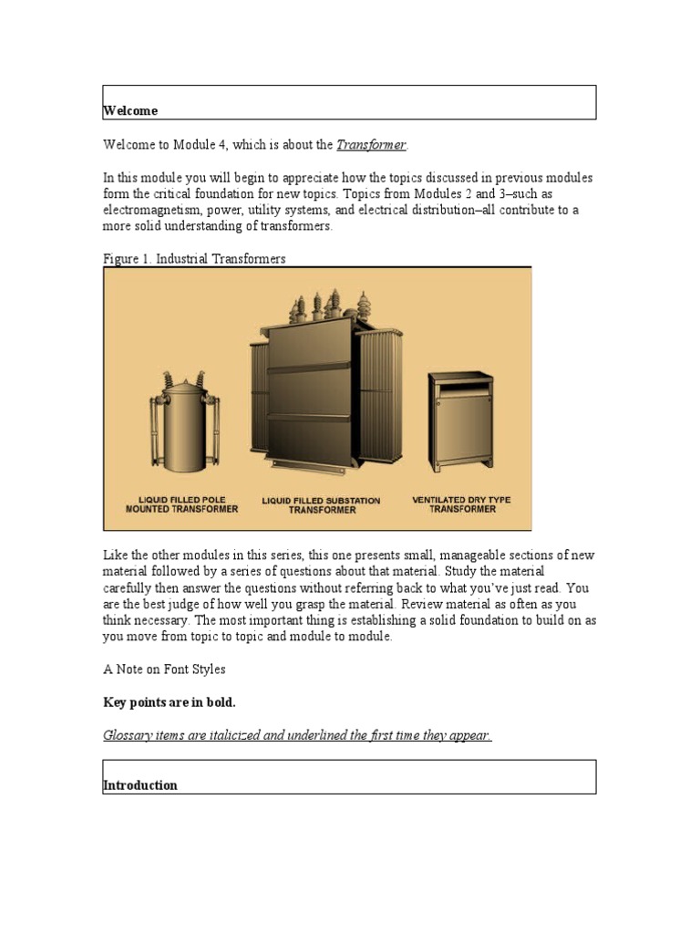 Module 4 Transformers | Download Free PDF | Transformer | Inductor