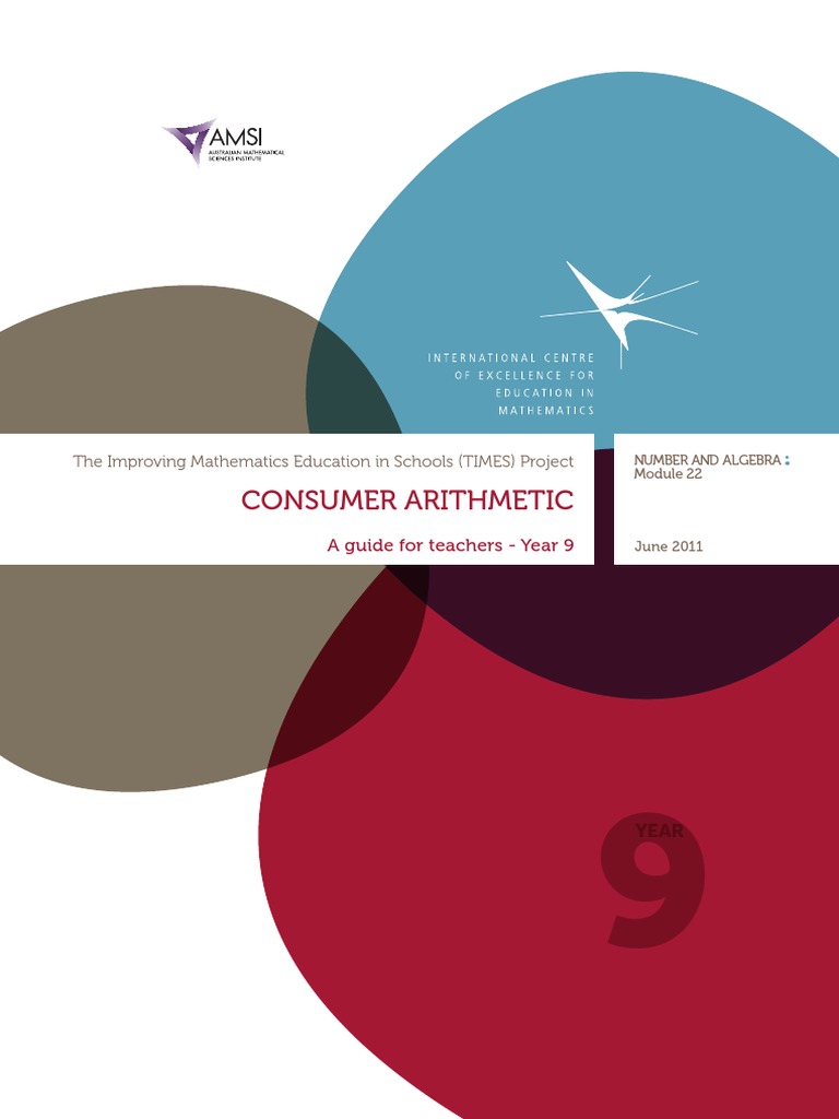 Consumer Arithmetic: The Improving Mathematics Education in Schools ...