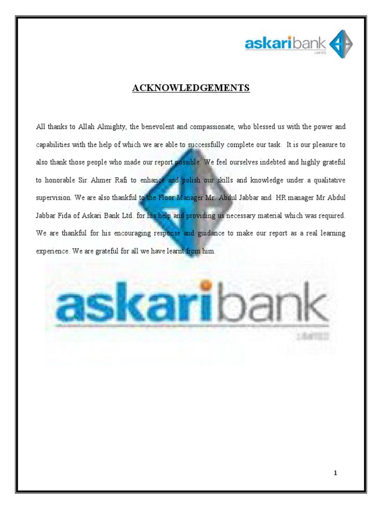 Training and Development Program of Askari Bank | PDF | Competence (Human Resources) | Banks