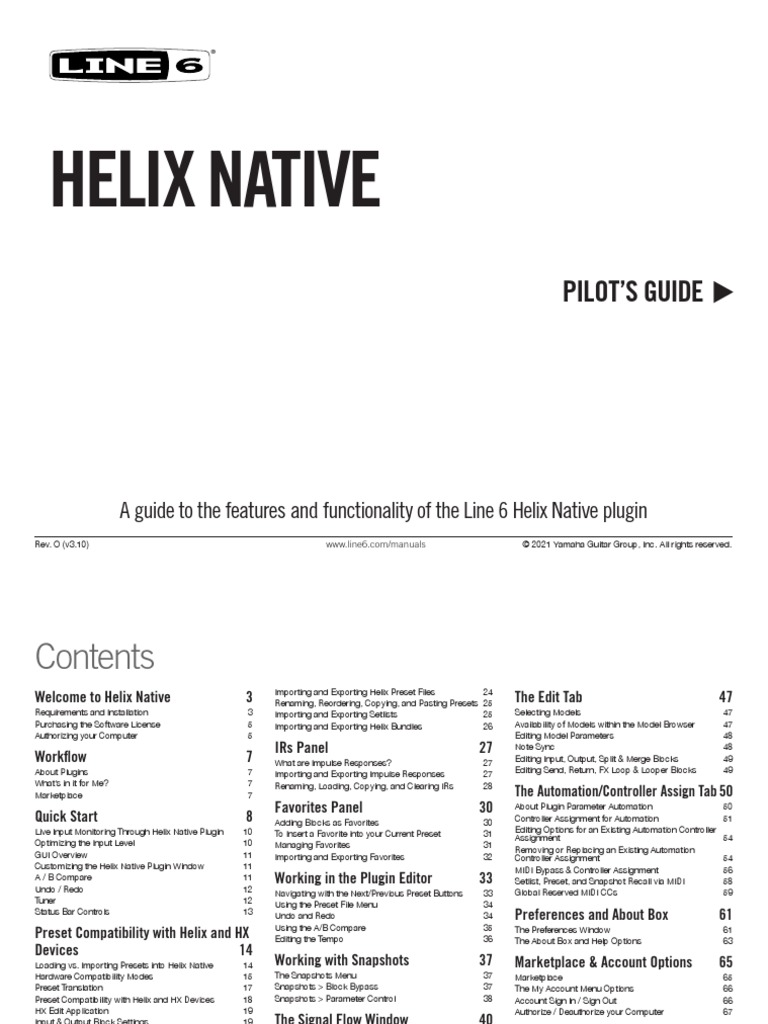 Helix Native Pilot's Guide - English | PDF | Installation (Computer ...