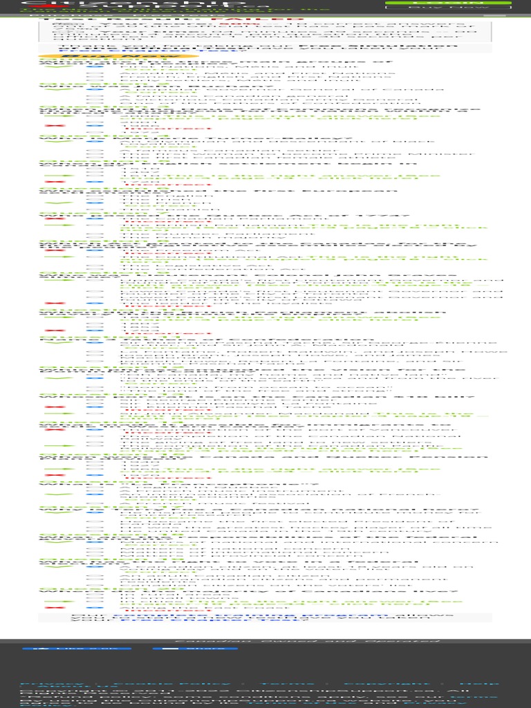 Free Canadian Citizenship Practice Test - Simulation Test | PDF