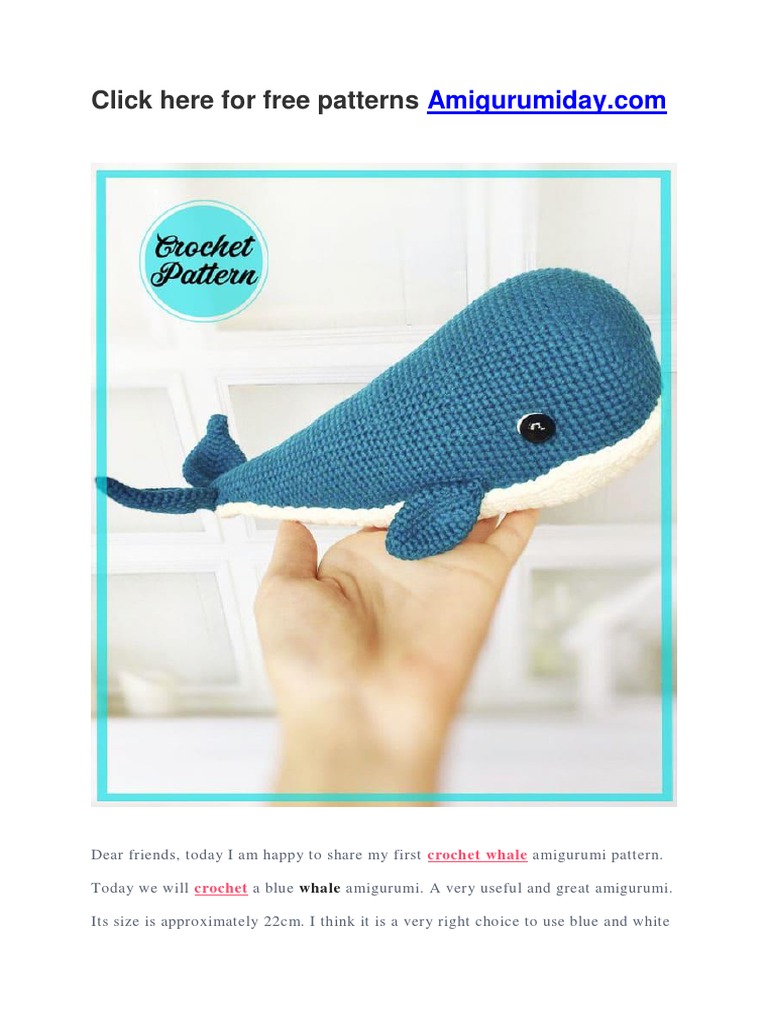 Click Here For Free Patterns: Crochet Whale Crochet | PDF | Crochet ...