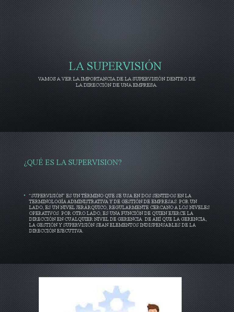 Presentacion de La Supervision Administrativa | PDF | Gestión de ...