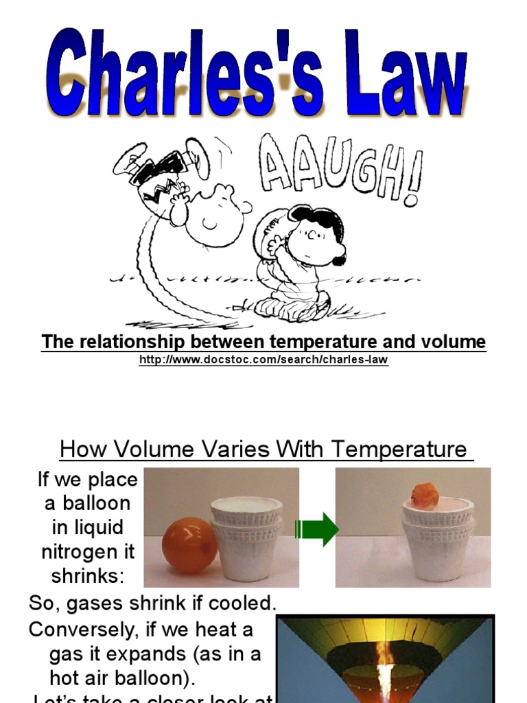 Charles Law Power Point | PDF | Gases | Celsius