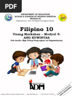Filipino Module 1 Grade 10 Quarter 1 | PDF
