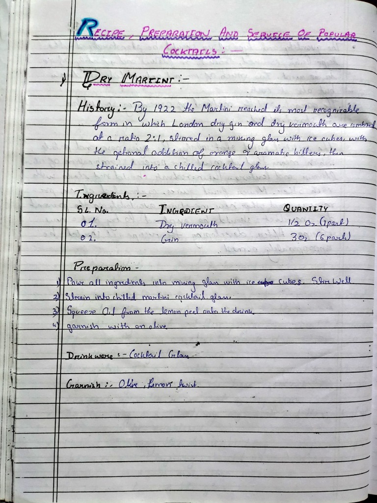 Cocktail Recipes | PDF