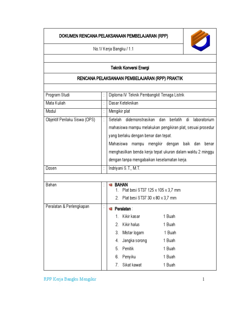 MENGIKIR RPP Jobsheet Penilaian | PDF